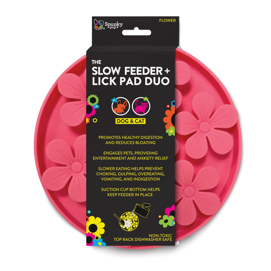 Spunky Pup Slow Feeder & Lick Pad Duo - Flower – Gralen Company