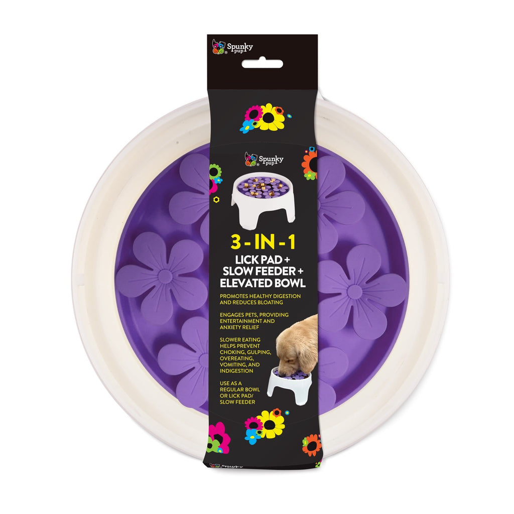 Spunky Pup Elevated Round Feeding Bowl w/DUO Lick Pad – Gralen Company