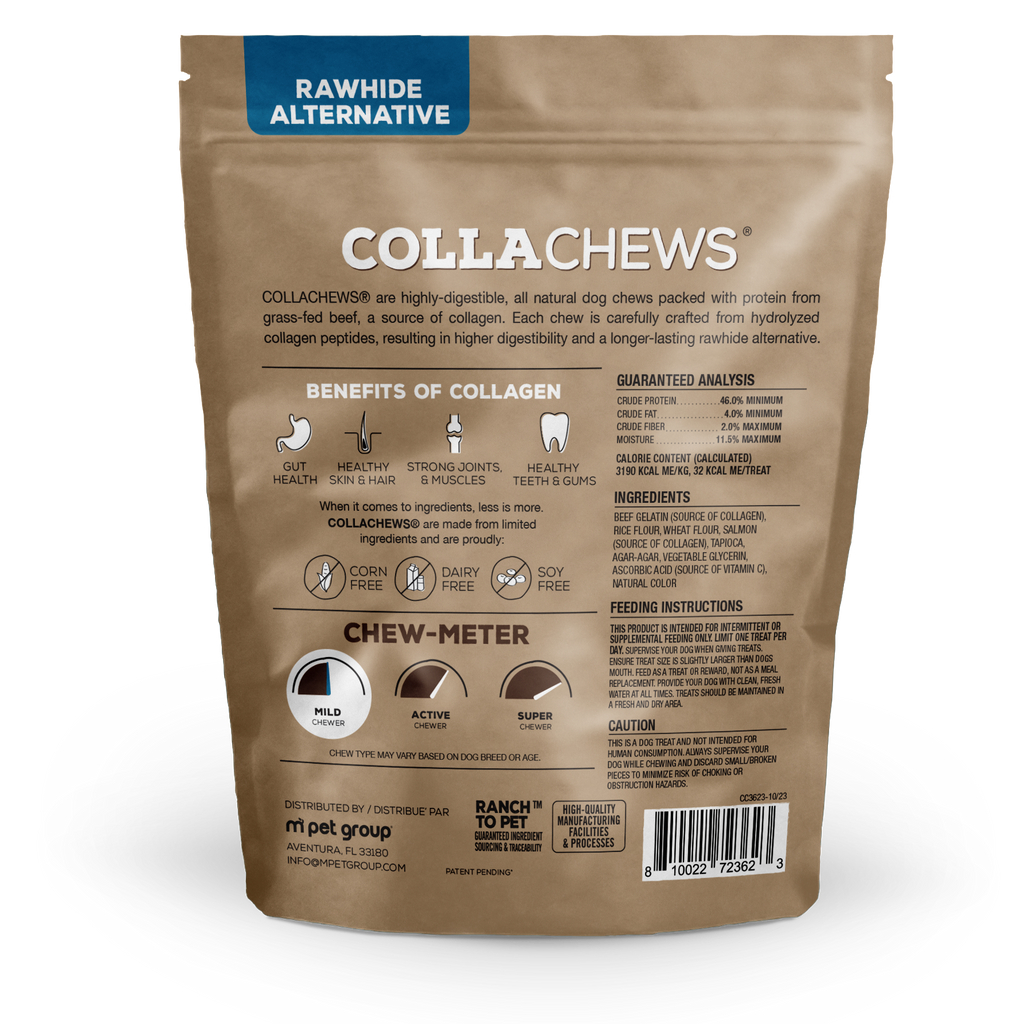 CollaChews 5" Salmon & Collagen Stix - 25 Pack Bag – Gralen Company