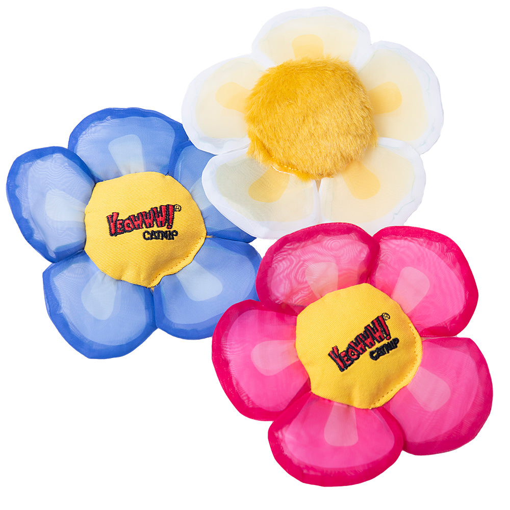 Ducky World Yeowww! Catnip Daisy's Flower Tops Pink – Gralen Company