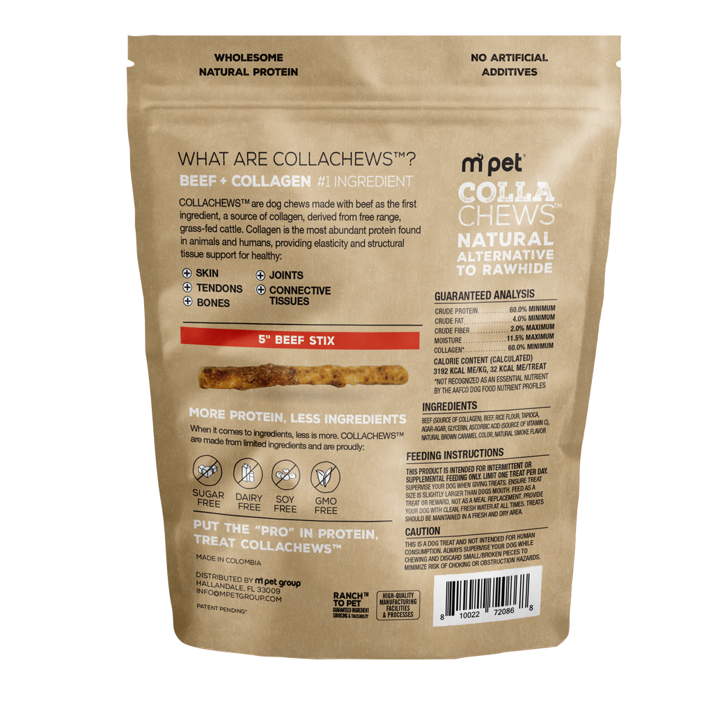CollaChews 5" Beef & Collagen Stix - 25 Pack Bag – Gralen Company