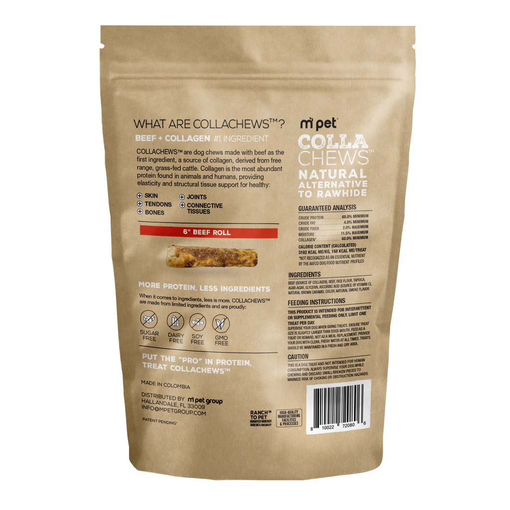 CollaChews 6" Beef & Collagen Rolls - 4 Pack Bag – Gralen Company