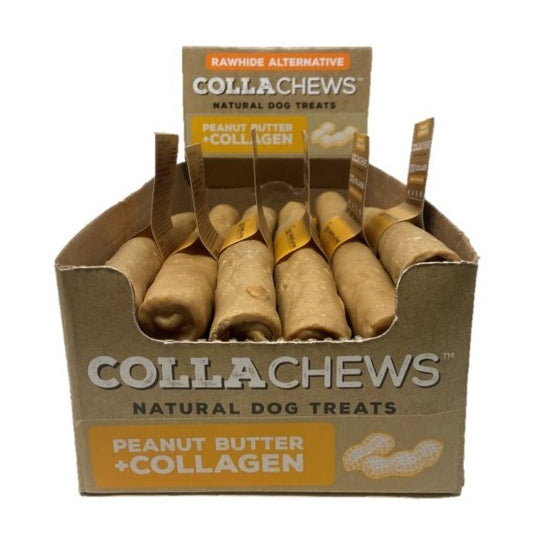 CollaChews 9" Collagen Roll Peanut Butter Flavor - 20 Piece PDQ ...