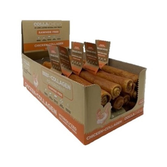 CollaChews 9" Collagen Roll Chicken Flavor - 20 Piece PDQ – Gralen Company