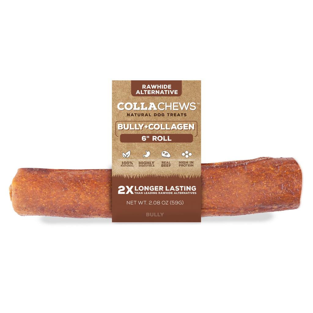 CollaChews 6" Collagen Roll Bully Flavor - 30 Piece PDQ – Gralen Company