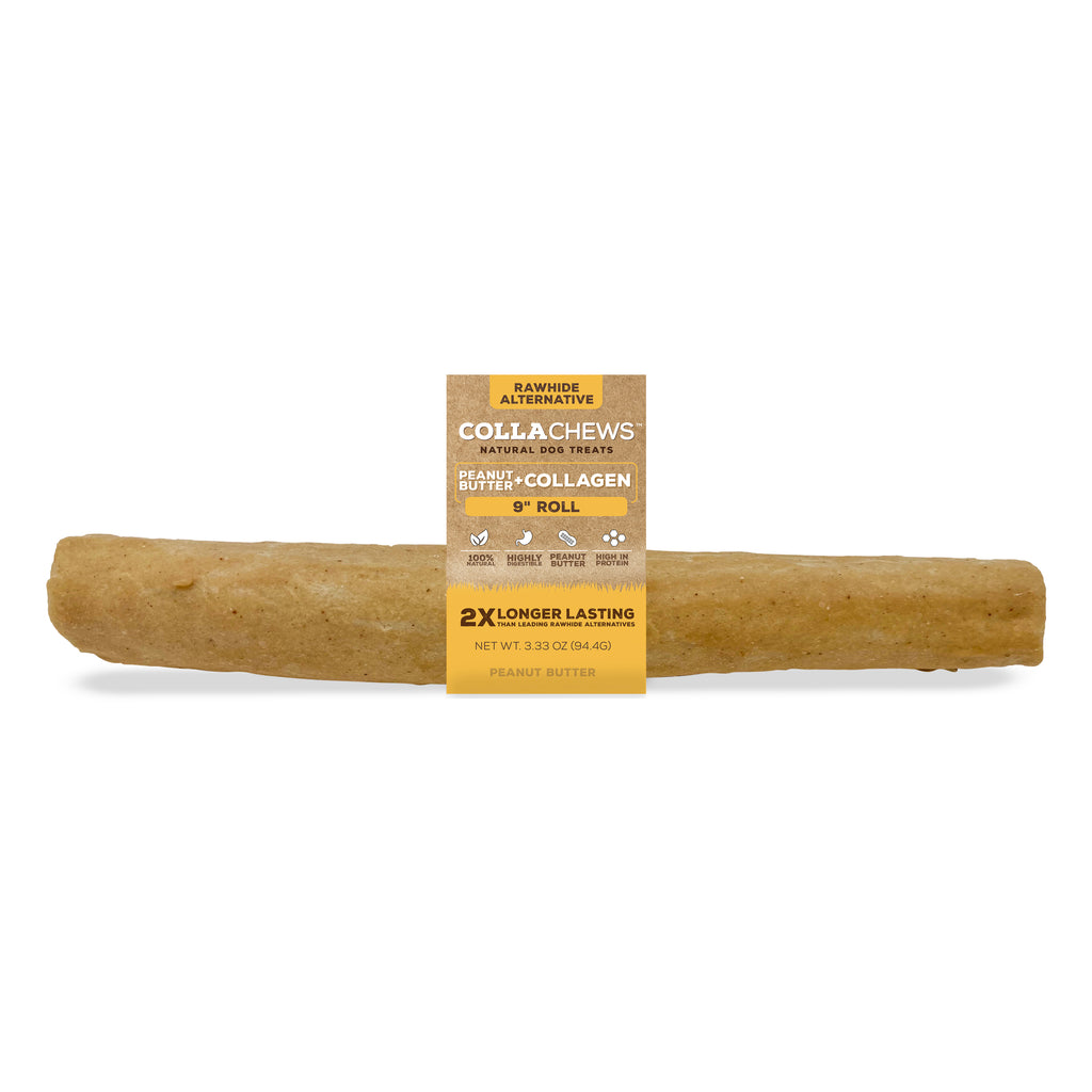 CollaChews 9" Collagen Roll Peanut Butter Flavor - 20 Piece PDQ ...